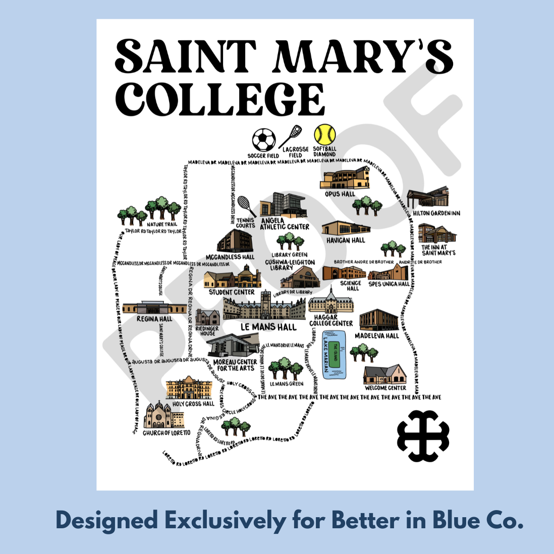 Saint Mary's College Campus Map | Small Business | Home Decor | Better ...